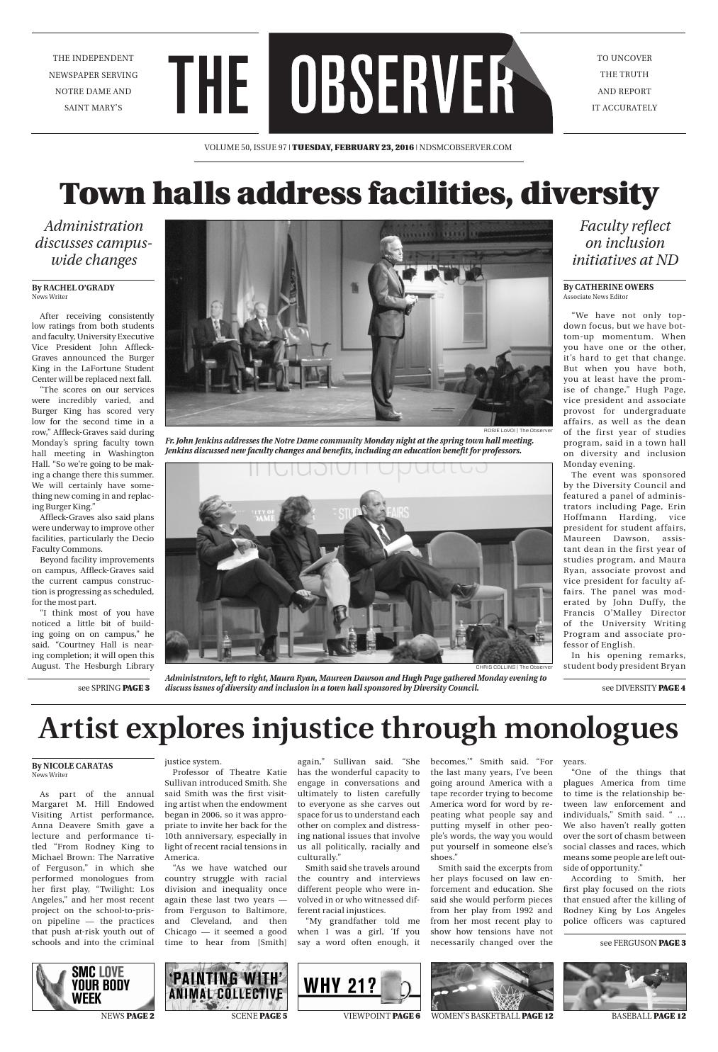 Print Edition of The Observer for Tuesday, February 23, 2016 by The ...