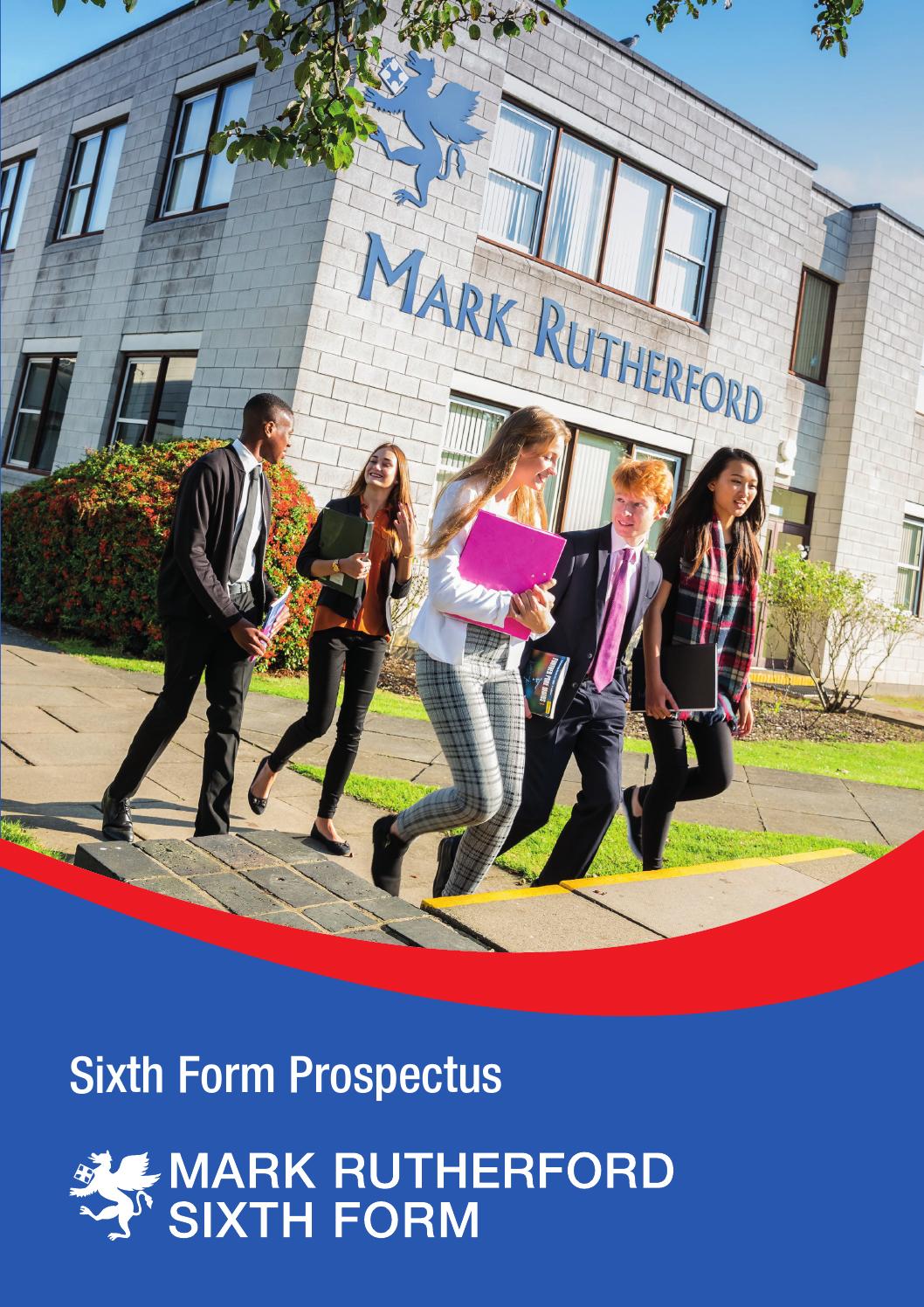 Mark Rutherford Sixth Form Prospectus by W S A - Issuu