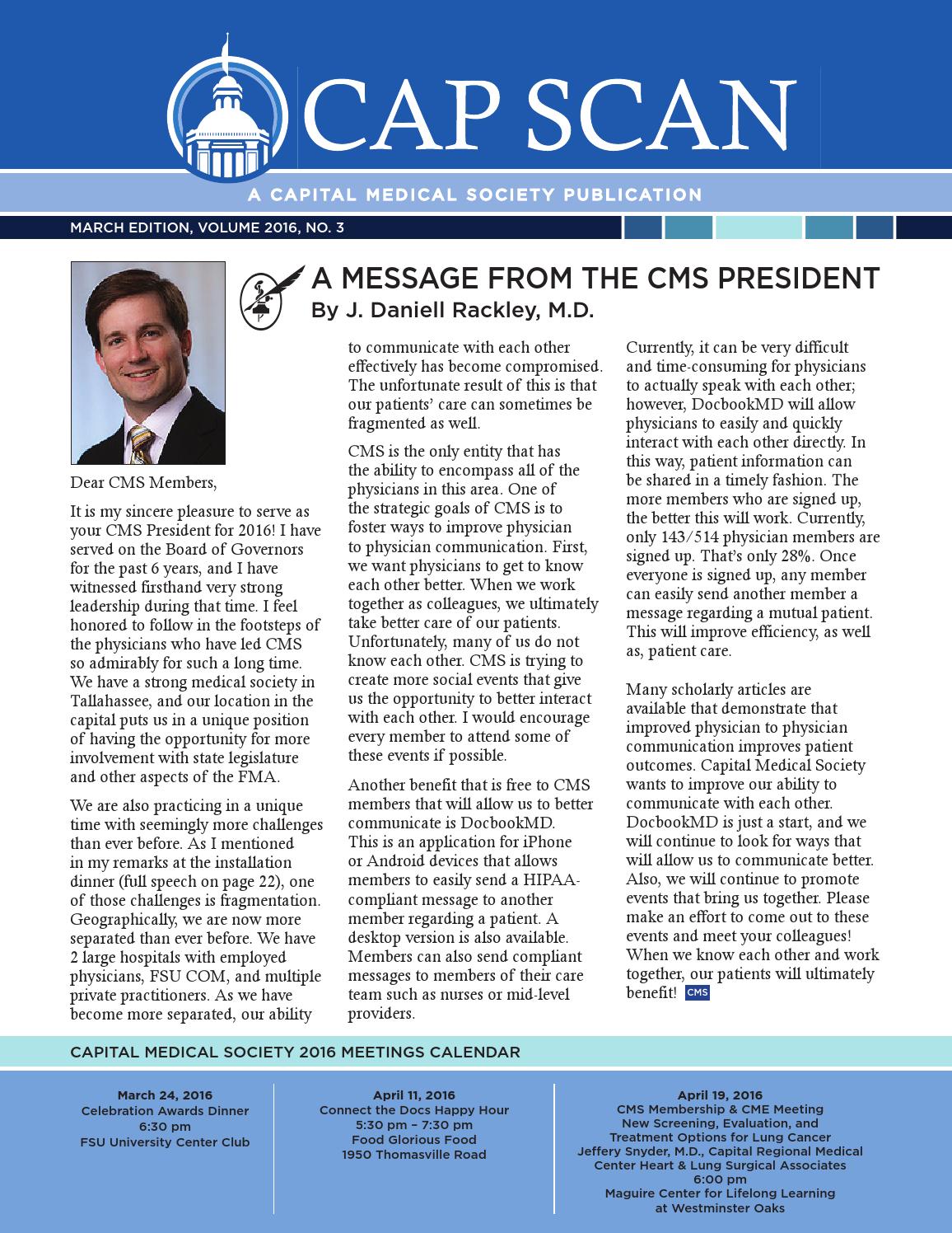 Cap Scan - March 2016 by Capital Medical Society - Issuu