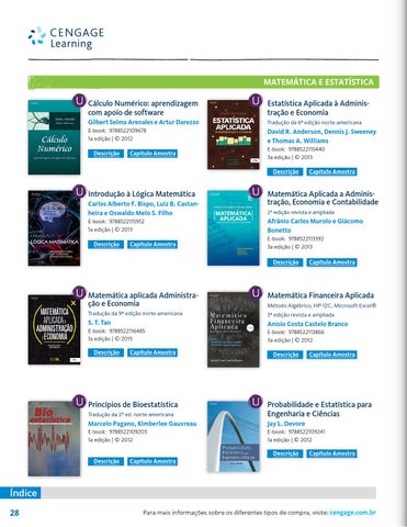 Catálogo e-books Cengage Learning 2016 by Cengage Brasil - Issuu