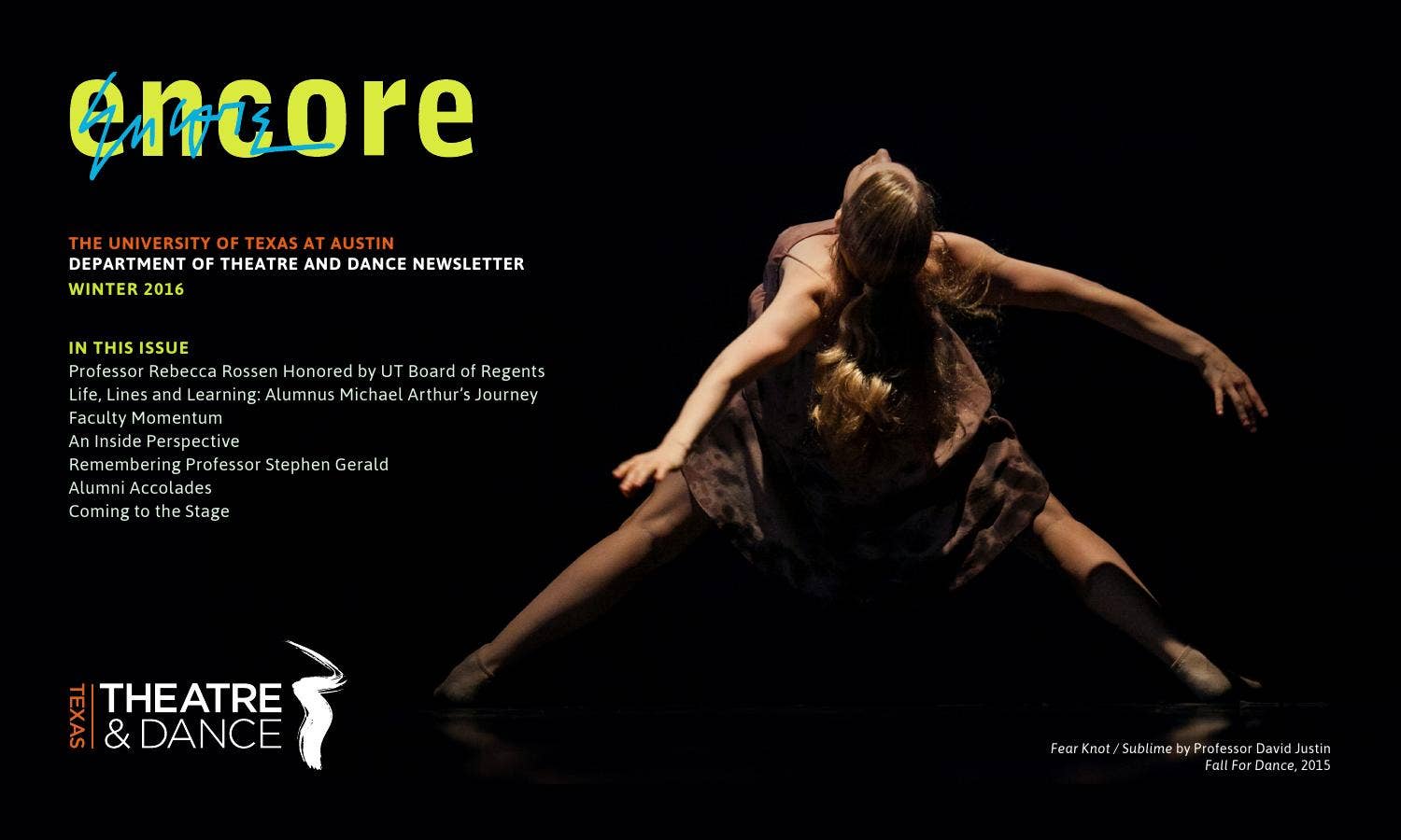 ENCORE Winter 2015 by Texas Theatre and Dance - Issuu