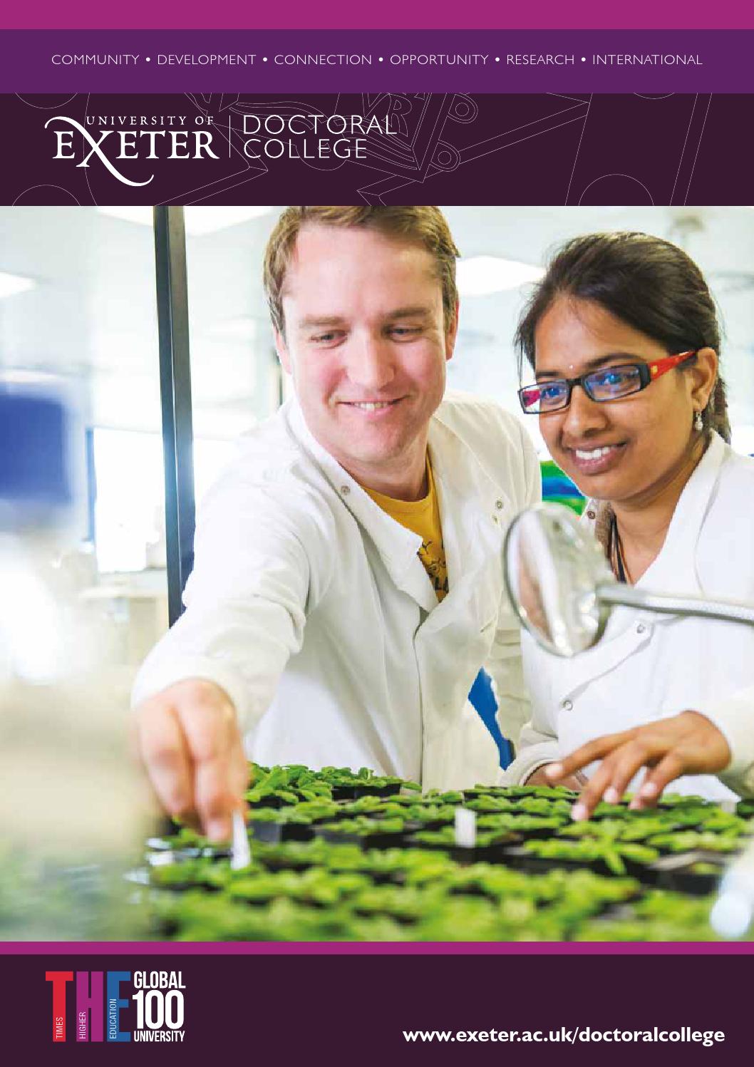 Doctoral College brochure by University of Exeter - Issuu