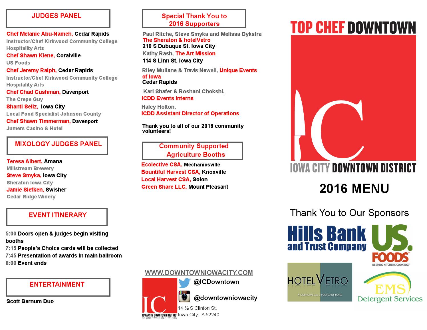 2016 Top Chef:Downtown Menu by DowntownIC - Issuu