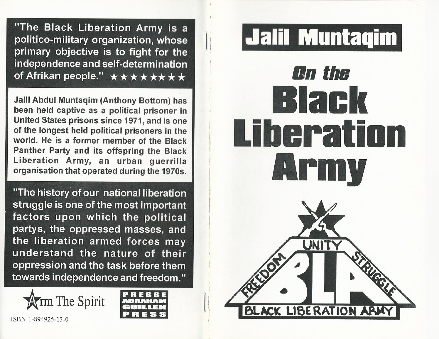 On The Black Liberation Army by Jalil Muntaqim by Arm The Spirit - Issuu