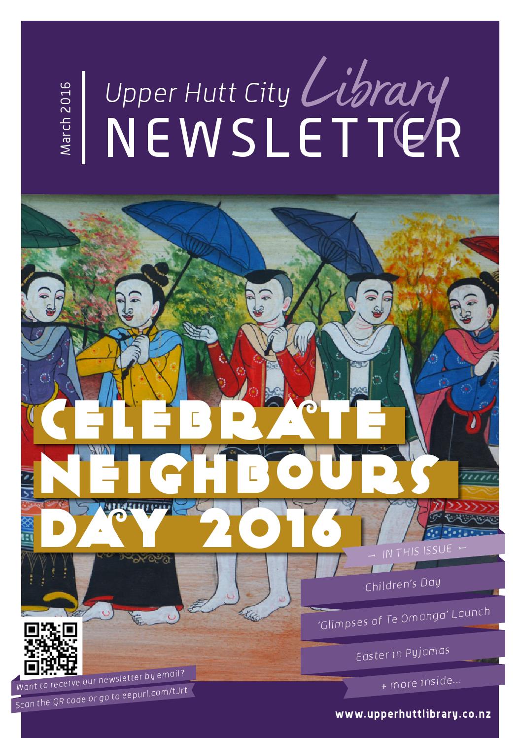 Upper Hutt City Library Newsletter March 2016 by Upper Hutt City ...