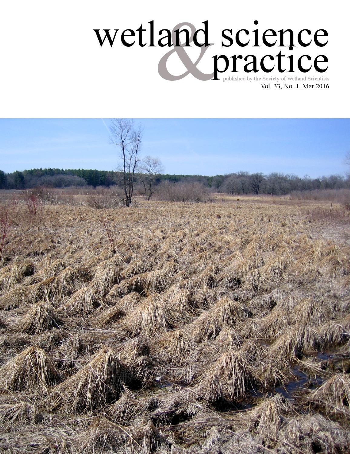 March 2016 Wetland Science & Practice by Society of Wetland Scientists ...