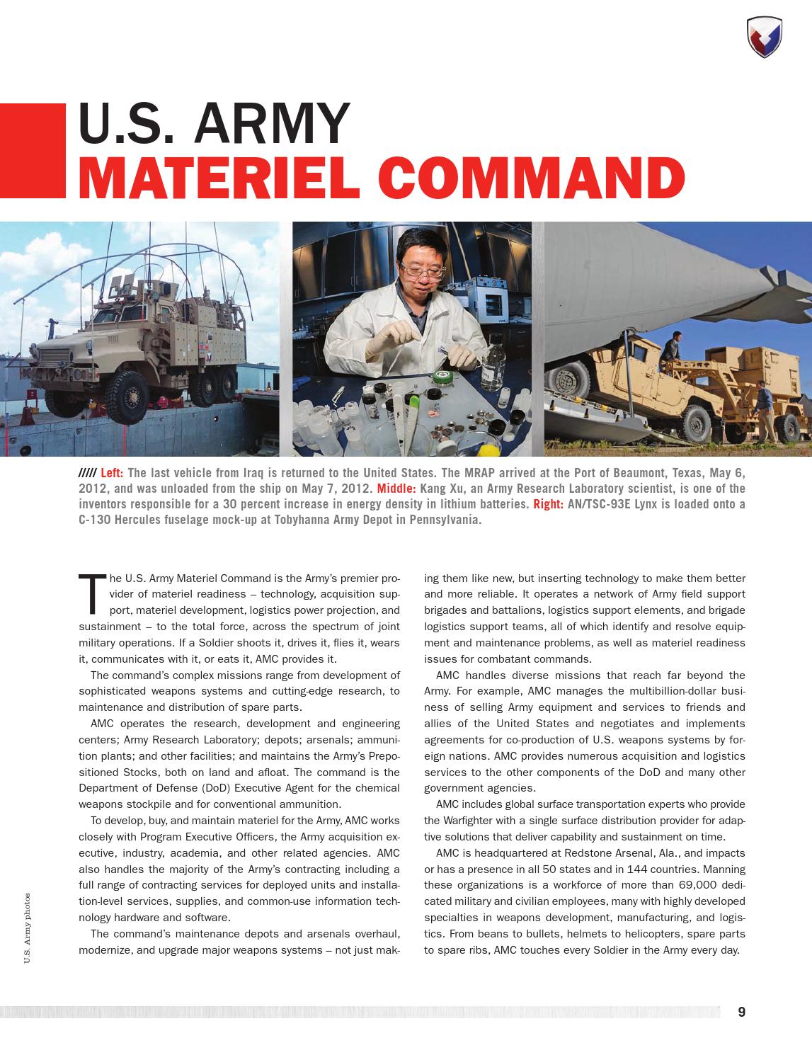 U.S. Army Materiel Command: 50 Years of Providing the Decisive Edge by ...