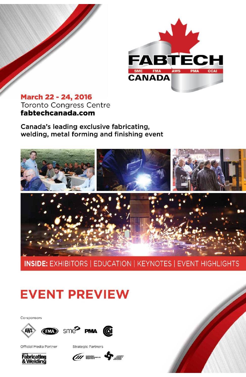 FABTECH Canada 2016: Event Preview by SME Events - Issuu
