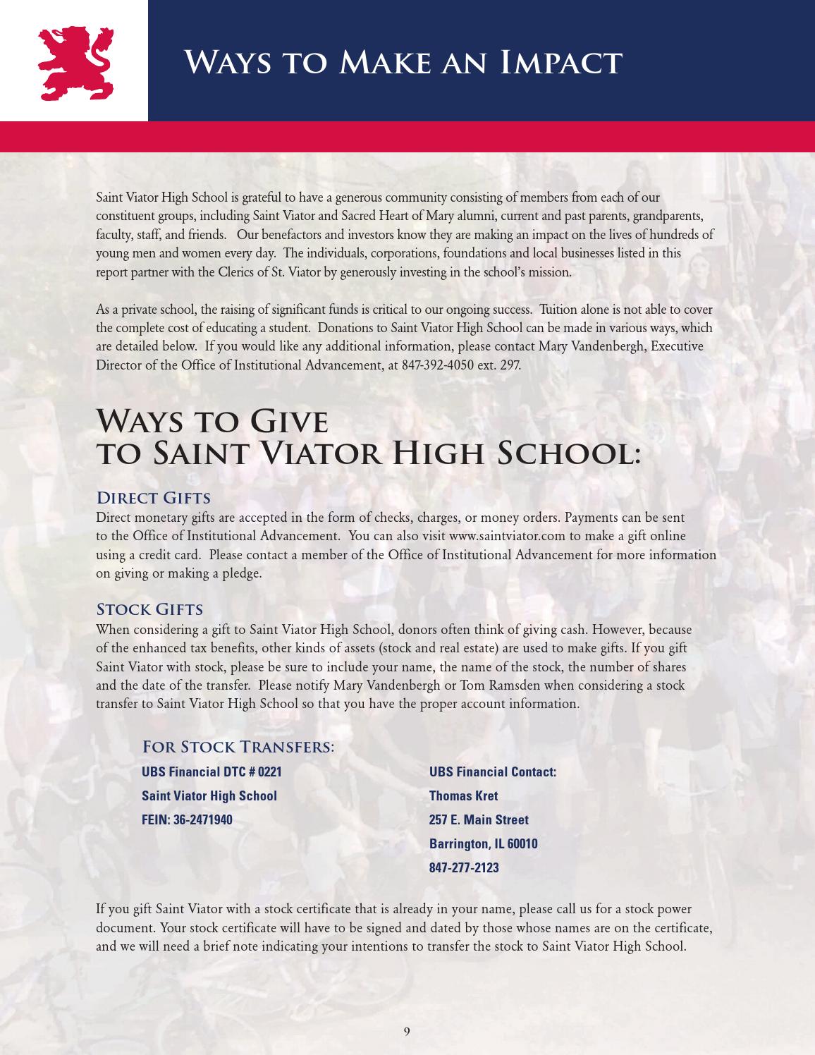 Annual Report 2012-13 by Saint Viator High School - Issuu