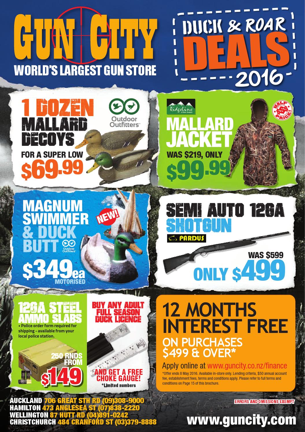 Gun City Duck & Roar Deals 2016 by Gun City - Issuu
