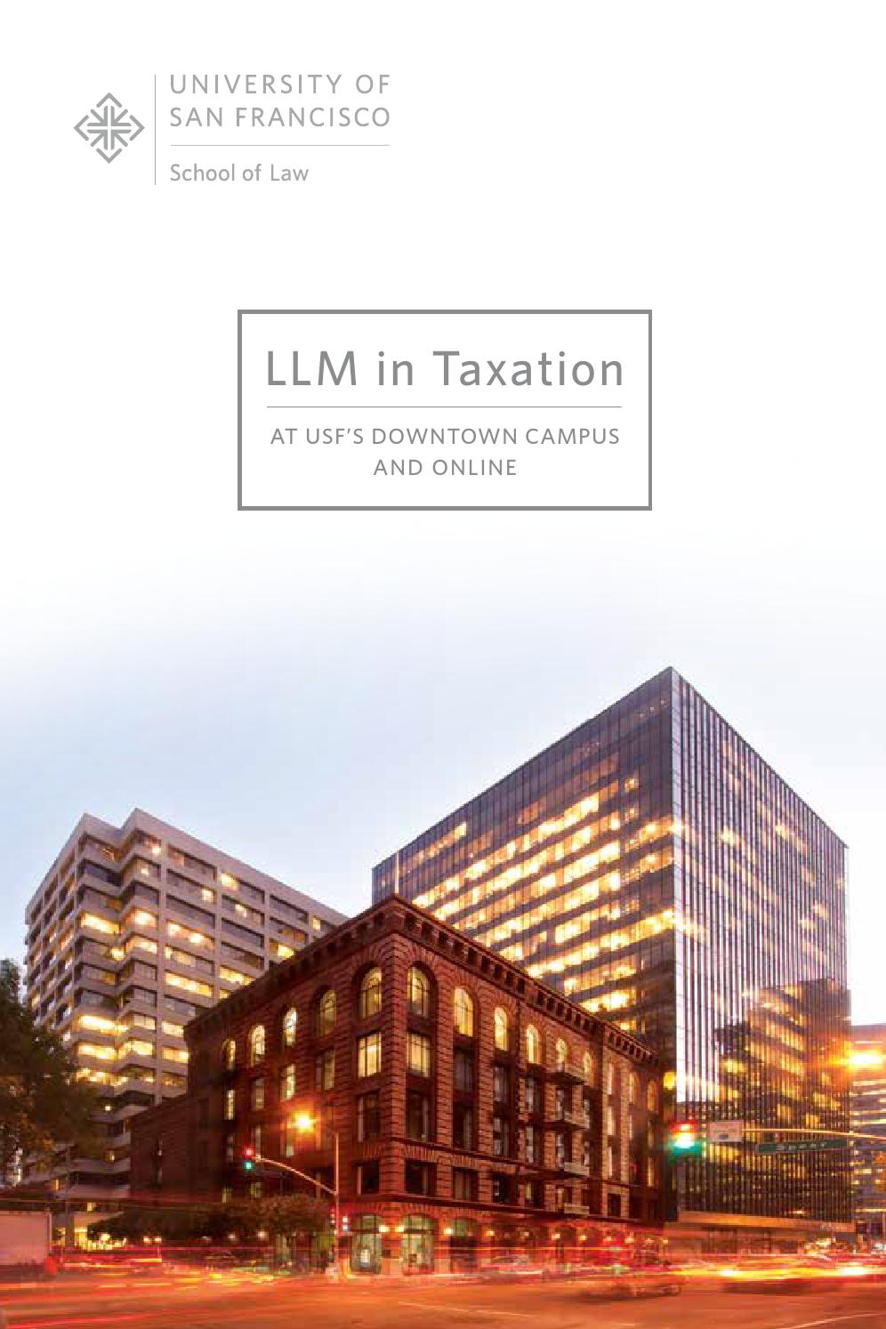 USF LLM in Taxation Brochure by USF School of Law - Issuu