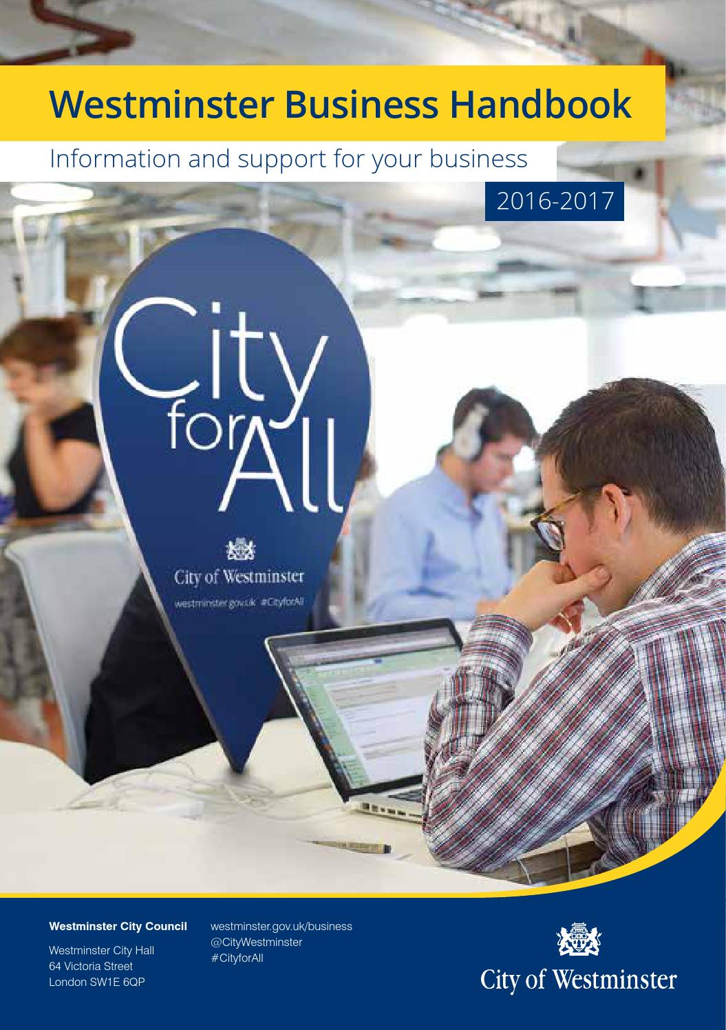 Westminster Business Handbook 2016-2017 by Westminster City Council - Issuu