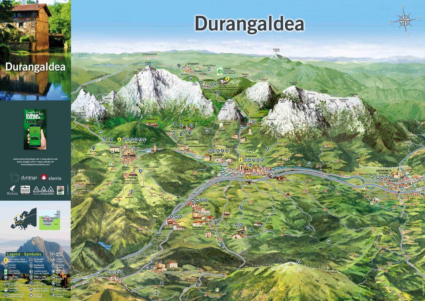 Durangaldea map english - français by Turismo Durango - Issuu