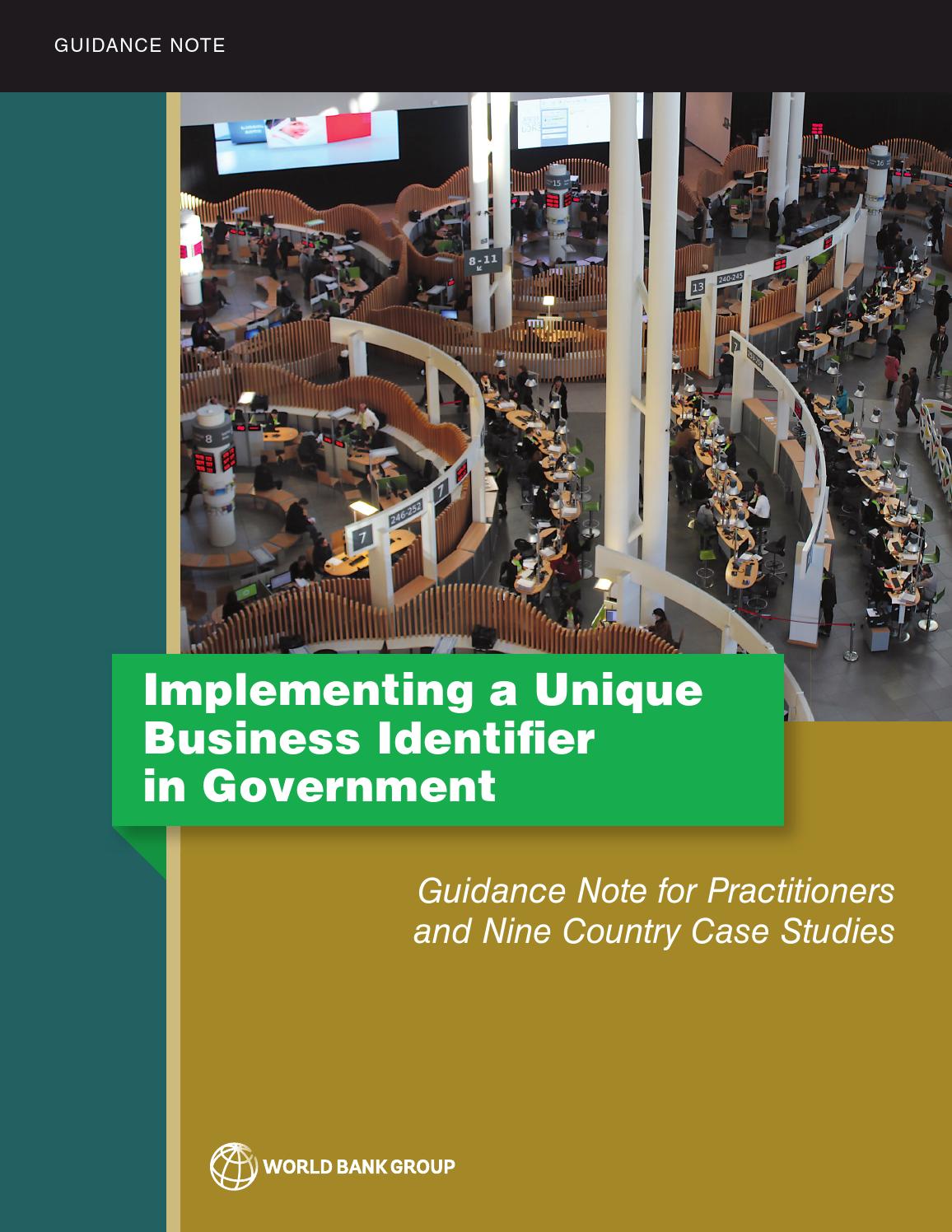 Implementing a Unique Business Identifier in Government by World Bank ...