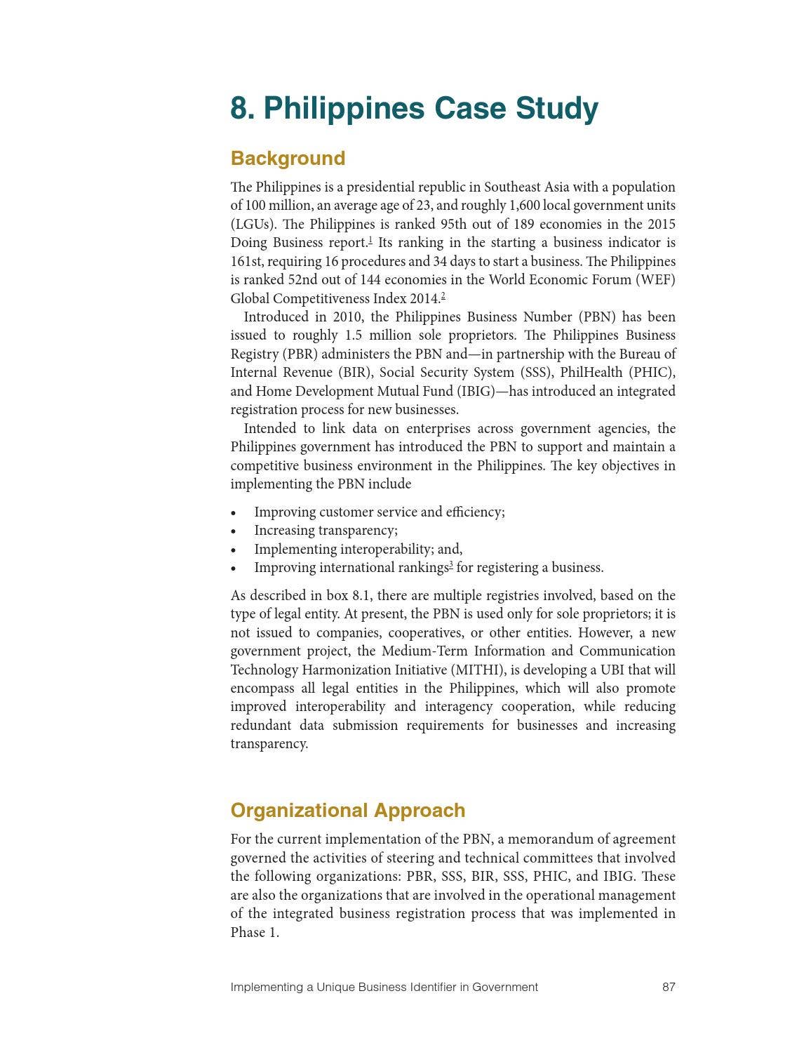 Implementing a Unique Business Identifier in Government by World Bank ...