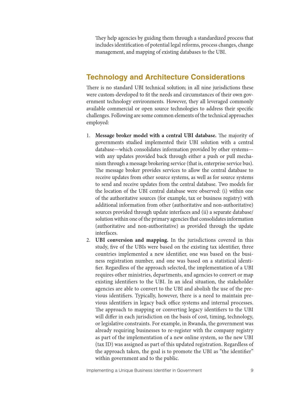 Implementing a Unique Business Identifier in Government by World Bank ...
