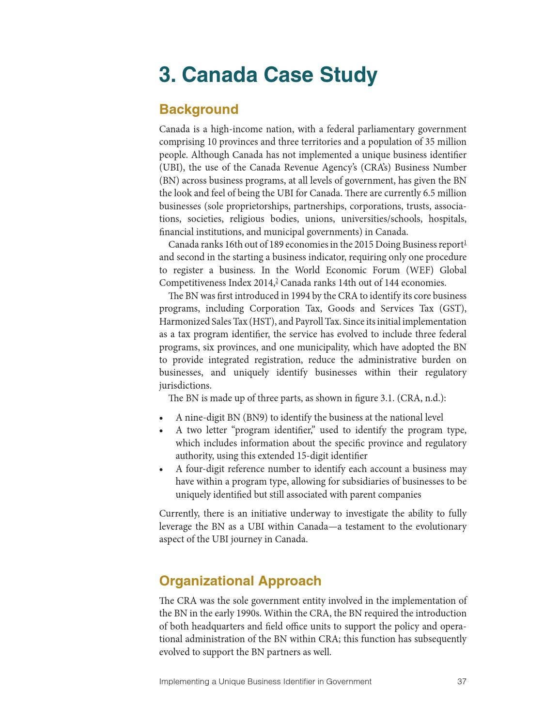 Implementing a Unique Business Identifier in Government by World Bank ...