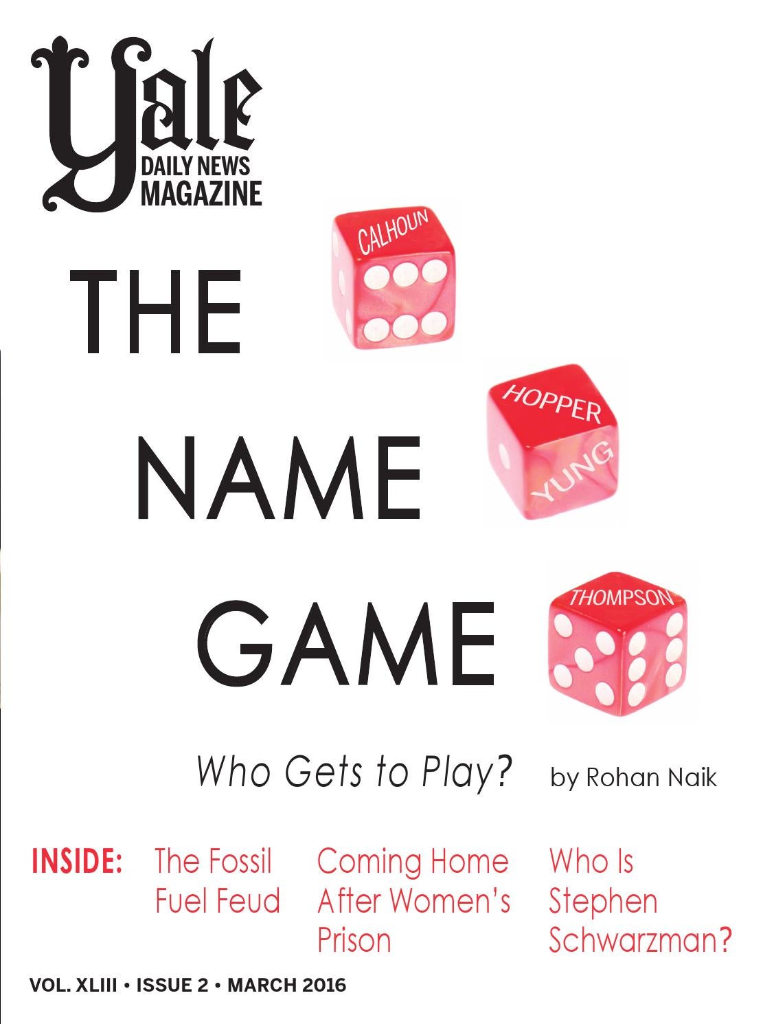 YDN Magazine March 2016 by Yale Daily News - Issuu