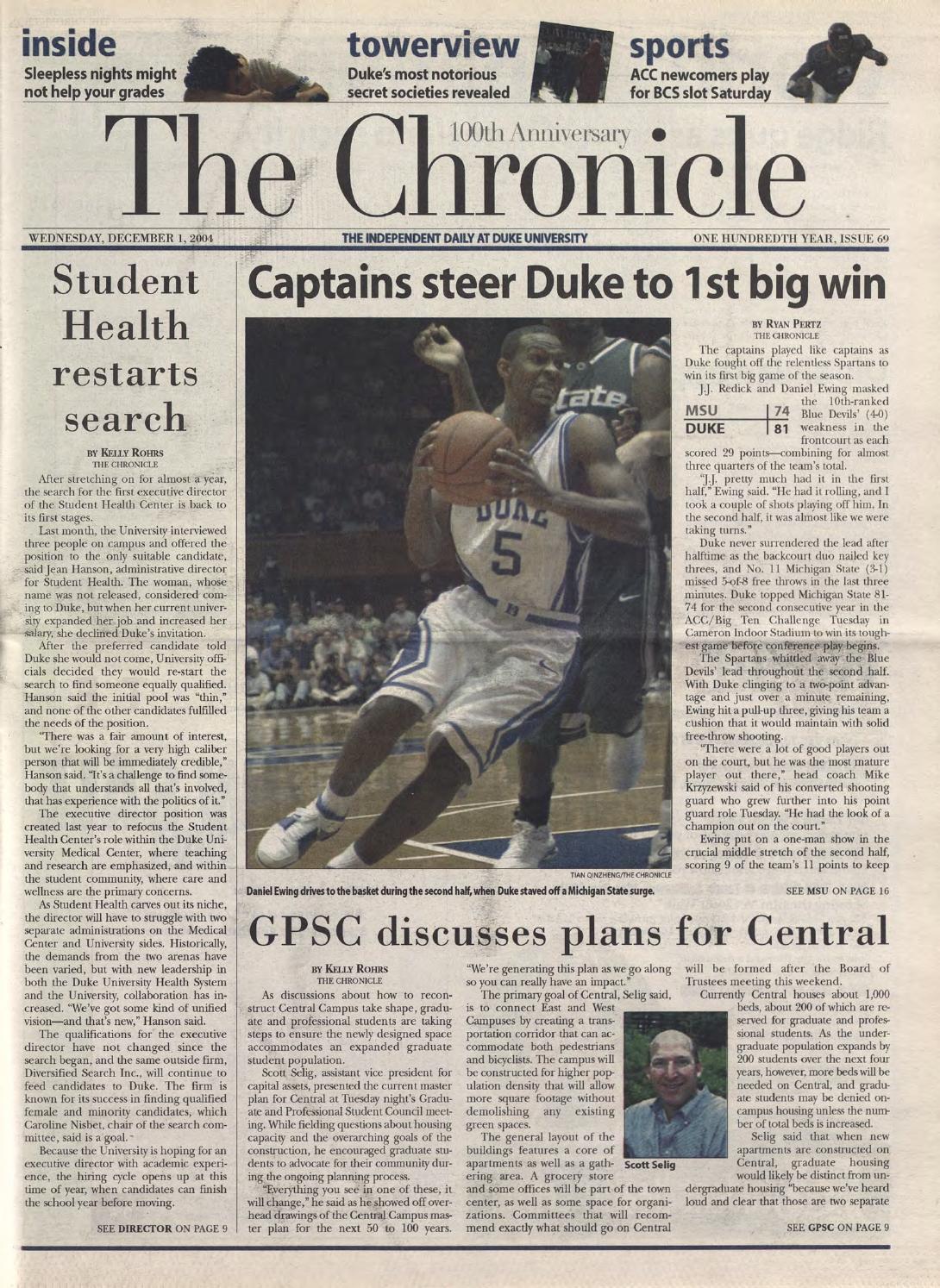 December 1, 2004 by Duke Chronicle Print Archives - Issuu