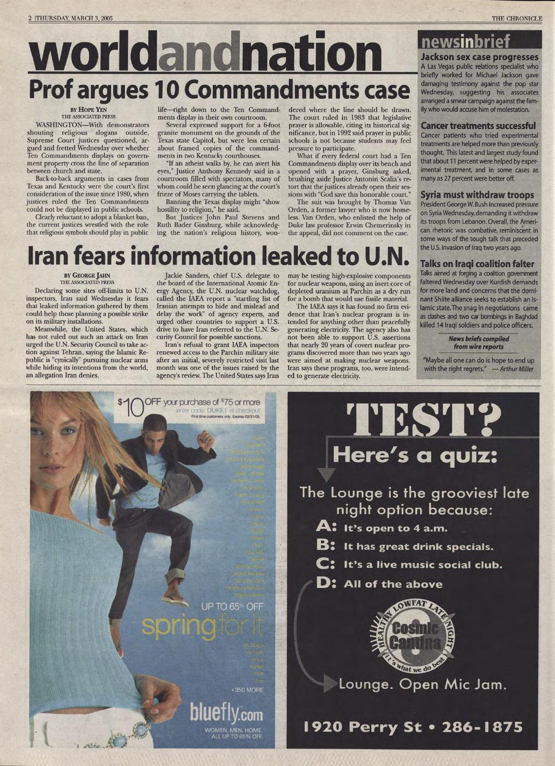 March 3, 2005 by Duke Chronicle Print Archives - Issuu