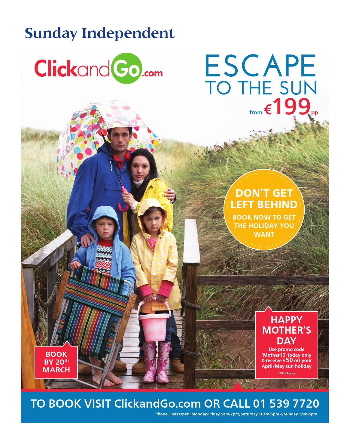 ClickandGo.com - Escape to the Sun from €199pp by Click&Go Holidays - Issuu