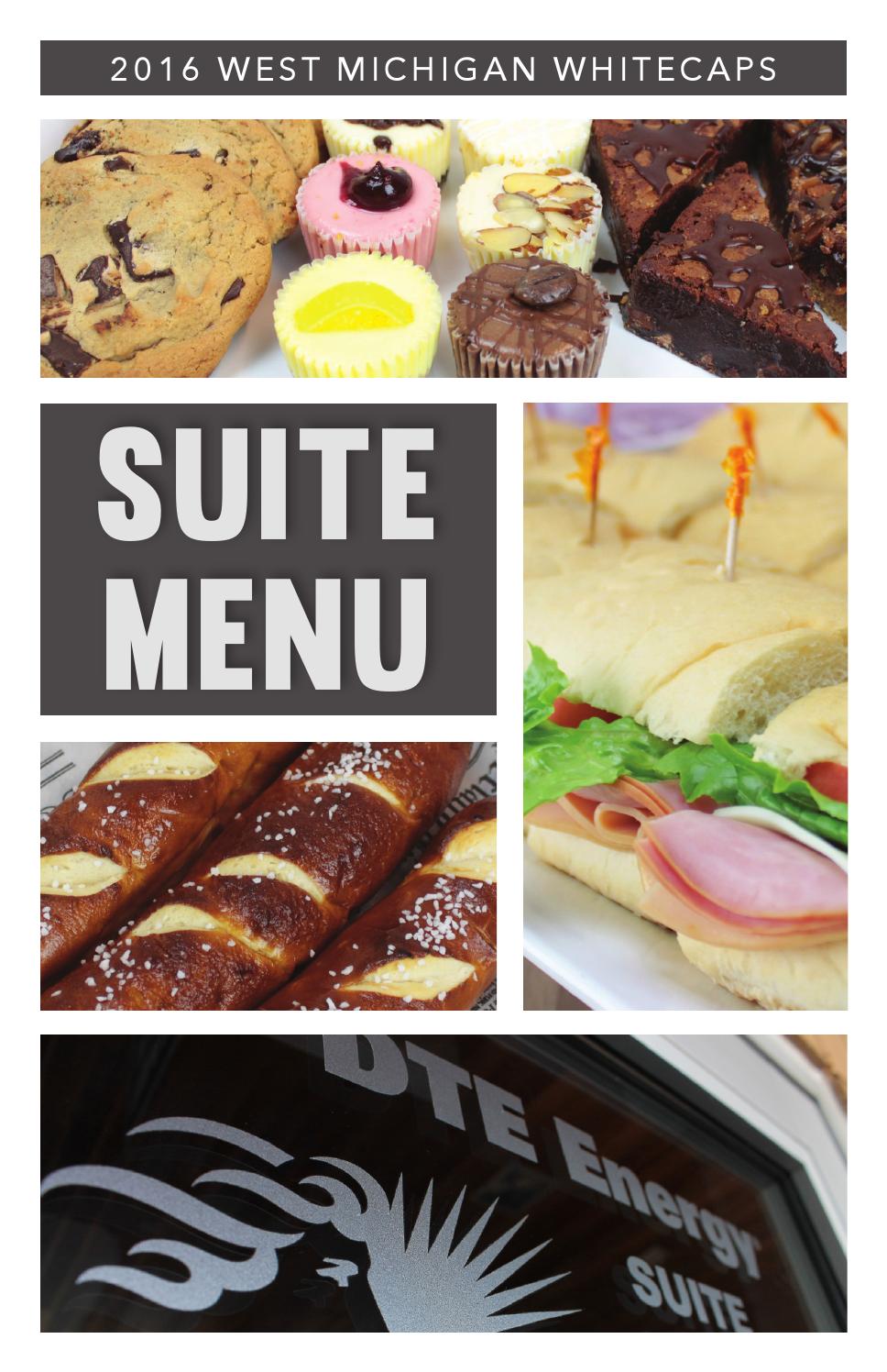 Suite Level Menu 2016 by West Michigan Whitecaps - Issuu