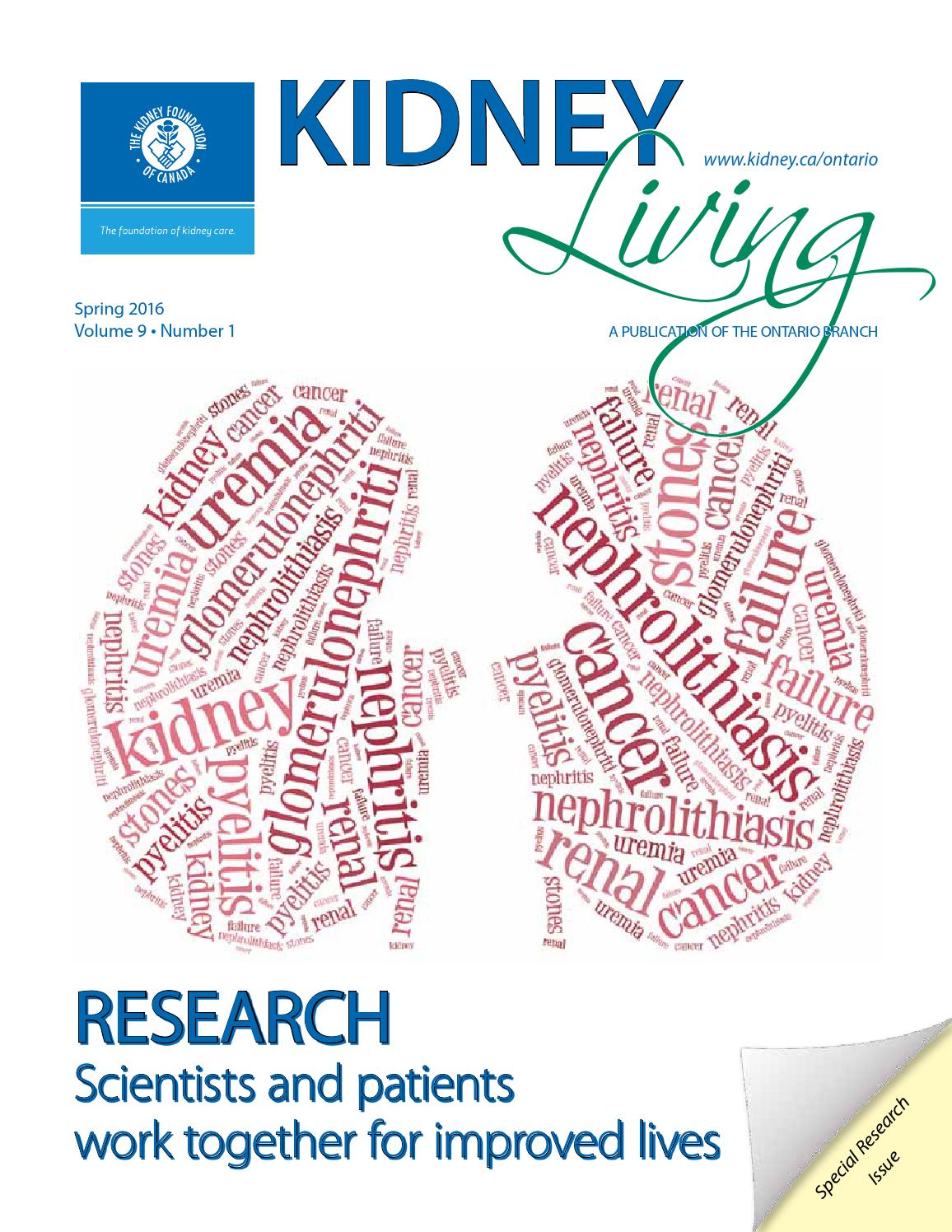 Kidney Living Spring 2016 by The Kidney Foundation | La Fondation du ...