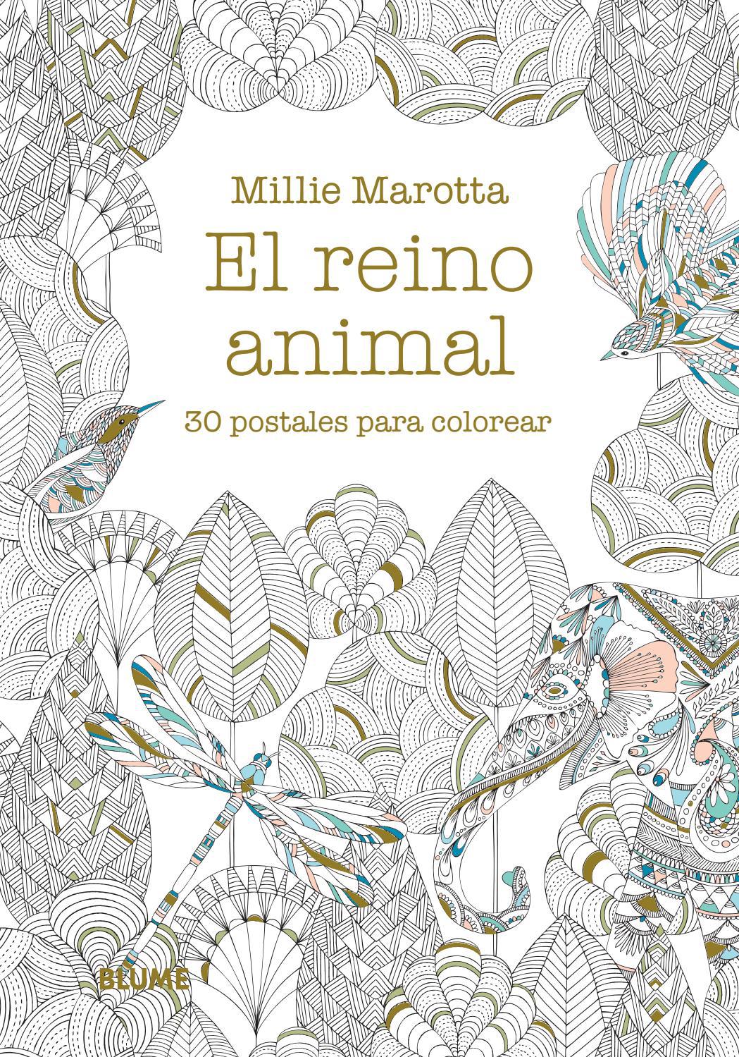 El reino animal. 30 postales para colorear by Editorial Blume - Issuu