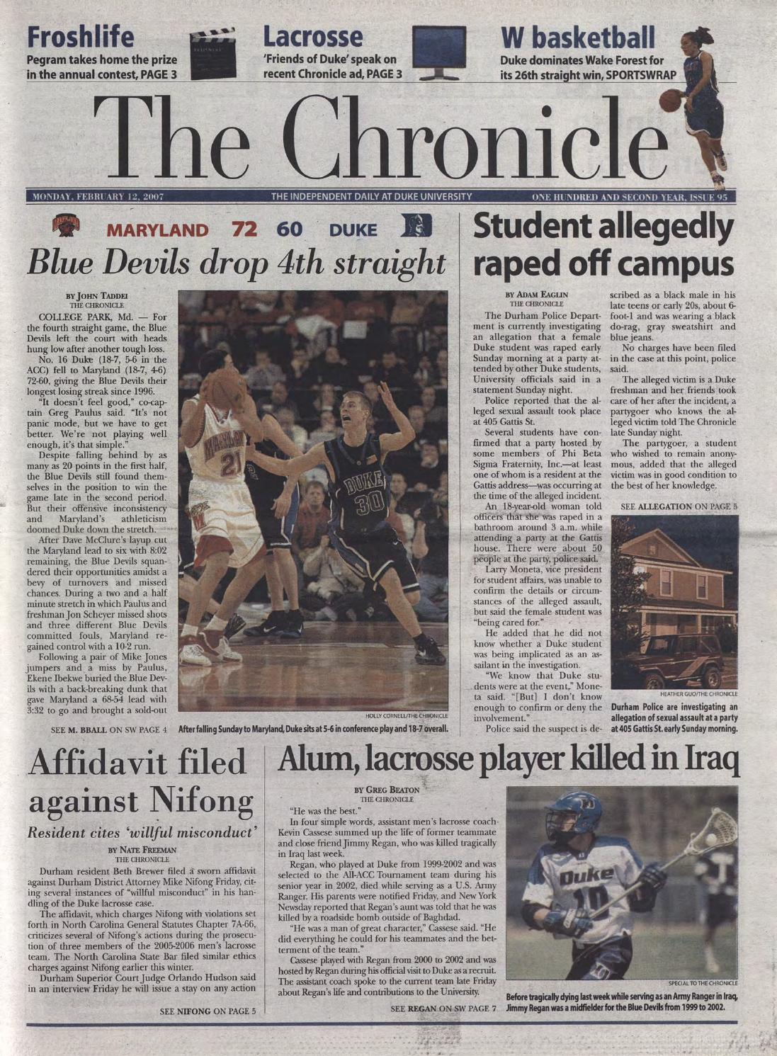 February 12, 2007 by Duke Chronicle Print Archives - Issuu