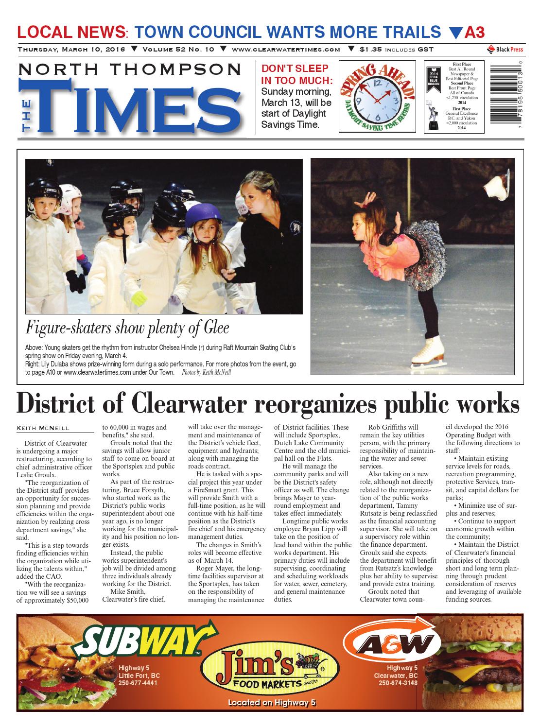 Clearwater Times, March 10, 2016 by Black Press Media Group - Issuu