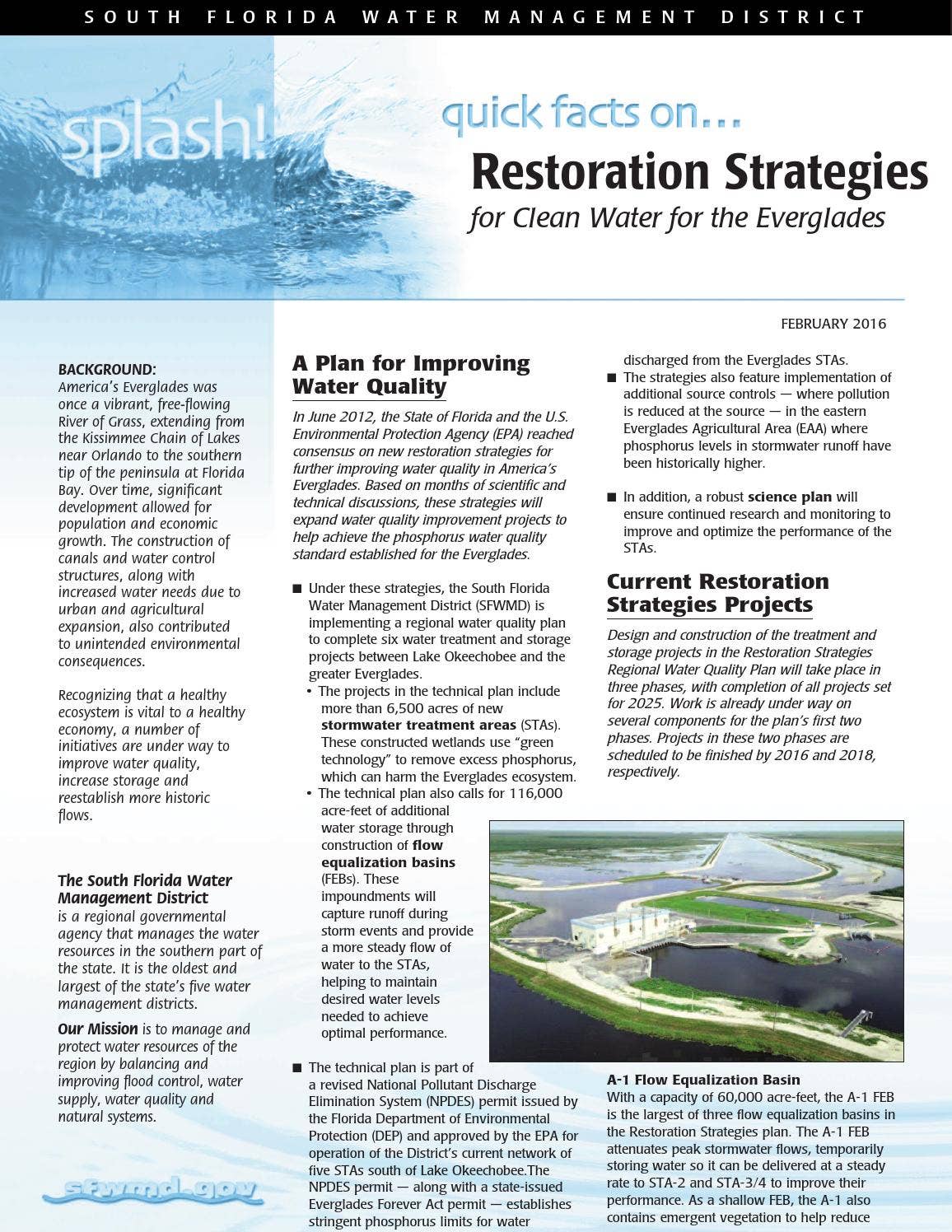 Quick Facts on Restoration Strategies for Clean Water for the ...