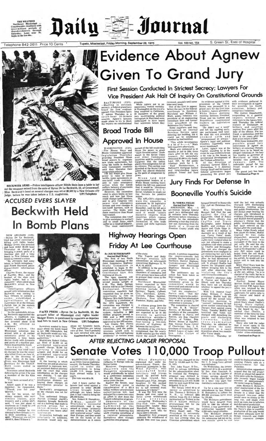 1973, September 28 - Evidence About Agnew by Journal Inc - Issuu