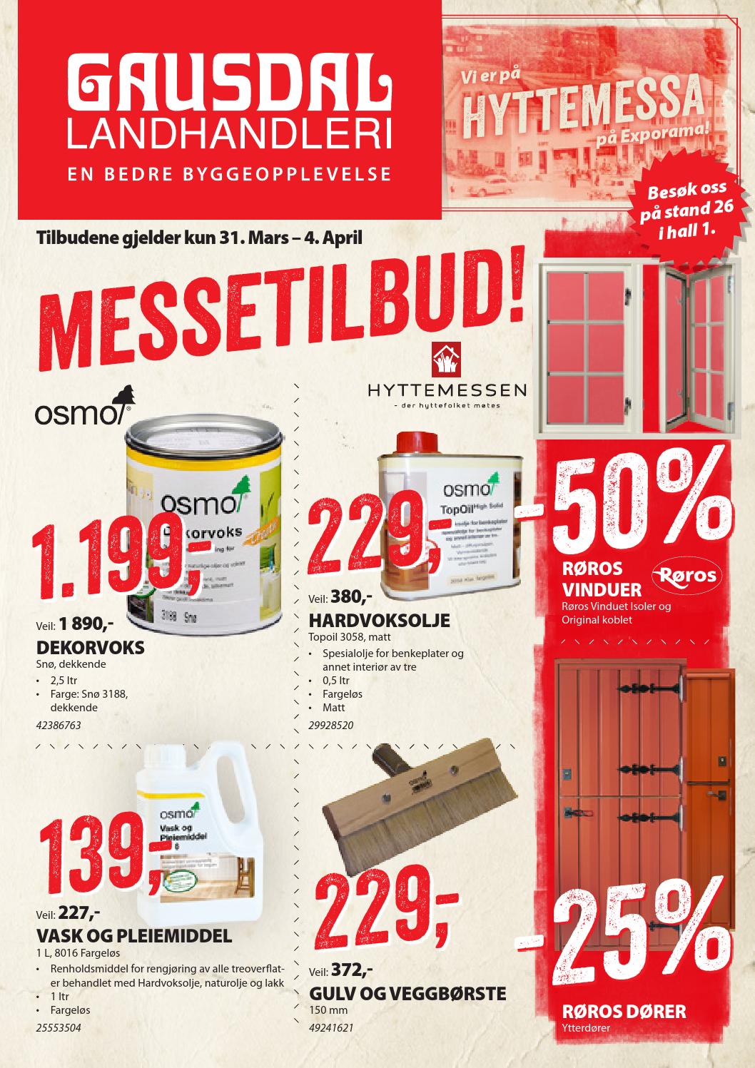 Messetilbud fra landhandleriet 31. mars - 4. april by Gausdal ...