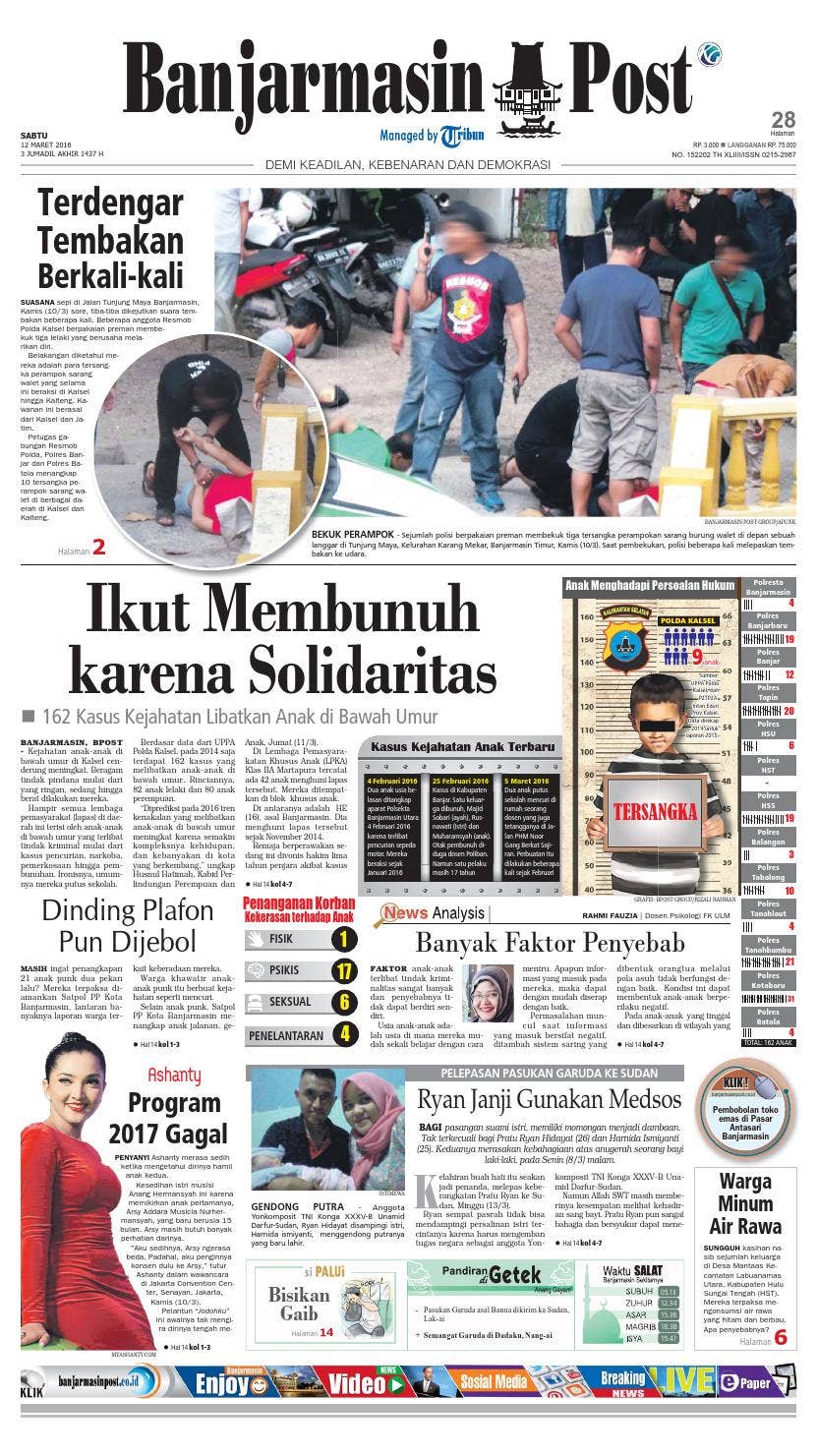 Banjarmasin Post Sabtu 12 Maret 2016 by Banjarmasin Post - Issuu