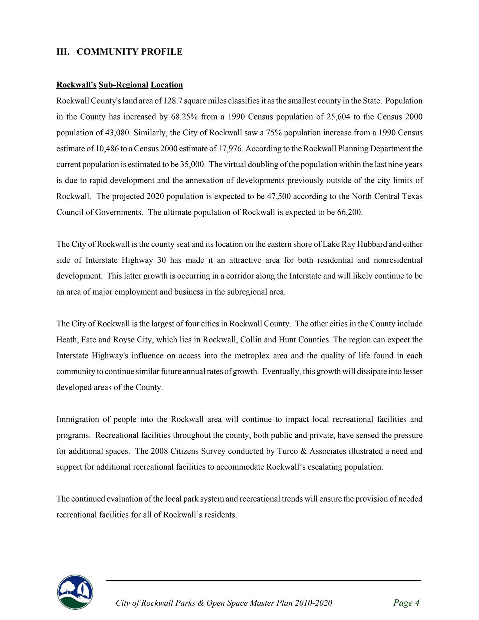 Rockwall Master Plan 2010 - 2020 by City of Rockwall - Issuu