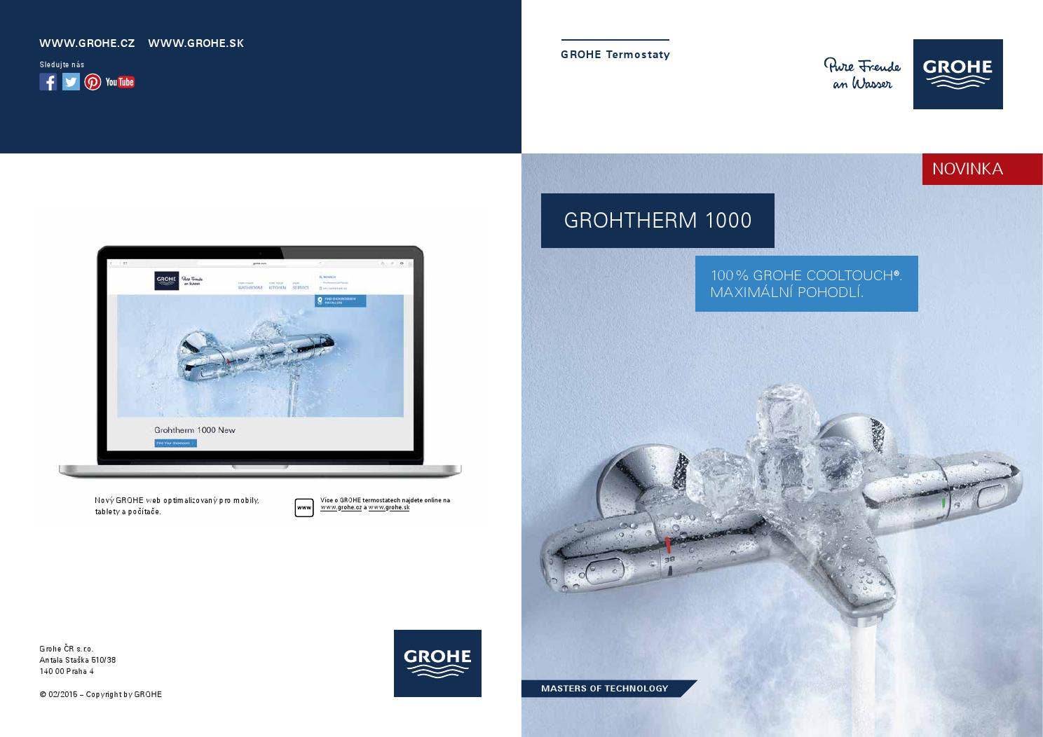 GROHE Grotherm 1000 - katalog (CZ) by PANKREA s.r.o. - Issuu