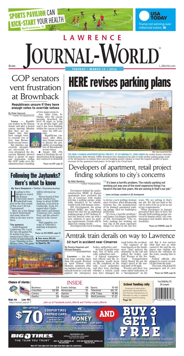 Lawrence Journal-World 03-15-2016 by Lawrence Journal-World - Issuu