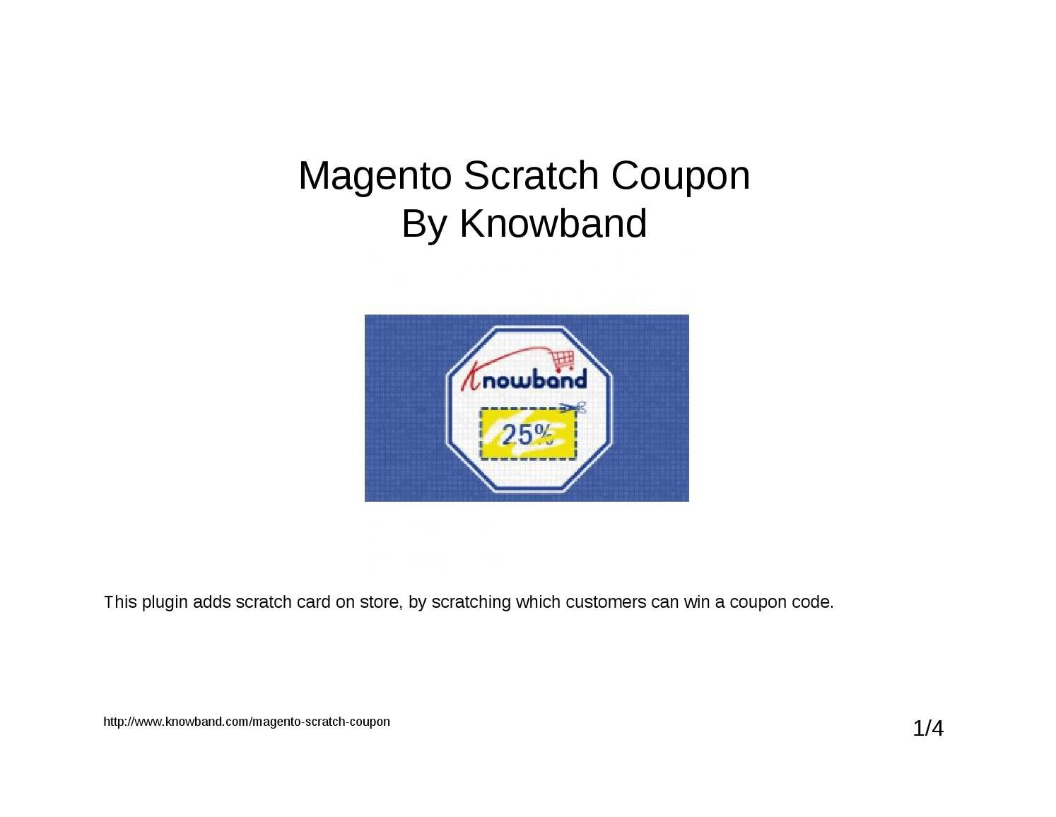 Magento Scratch Coupon By Knowband By Knowband Issuu 