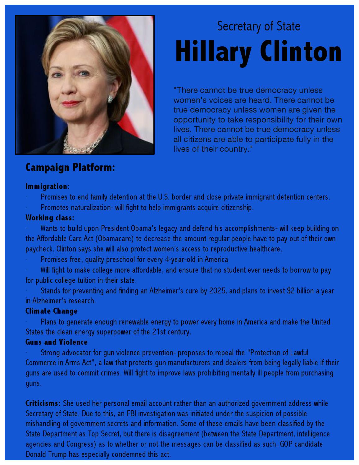 Hillary Clinton pdf by mihsislander - Issuu