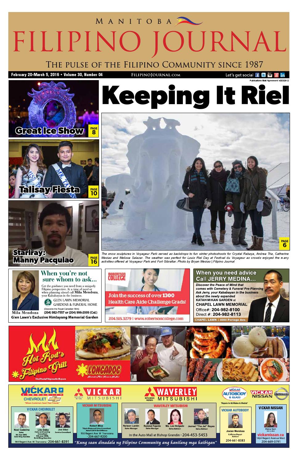 Filipino Journal Manitoba Edition February 20 March 05 2016 By filipino-journal-manitoba-edition-february-20-march-05-2016-by