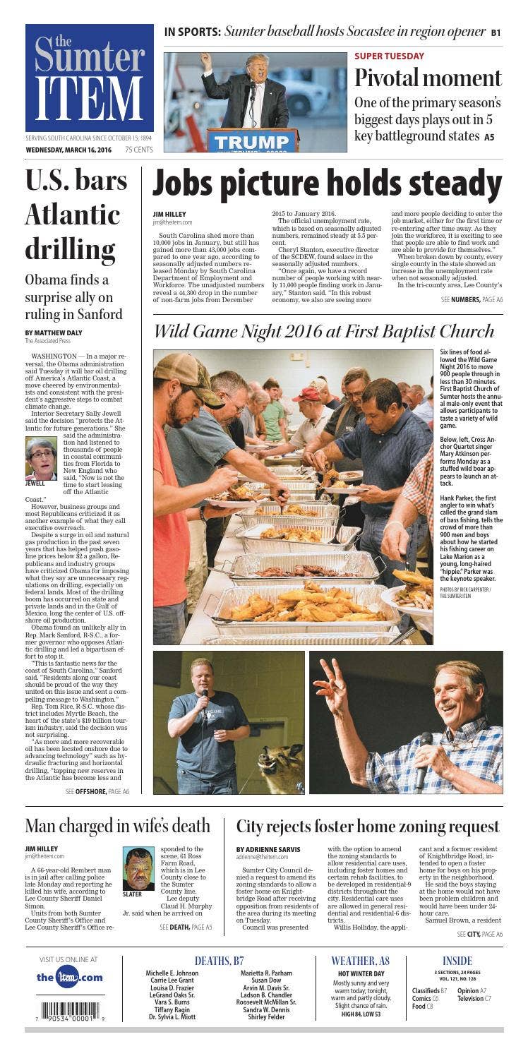 March 16,2016 by The Sumter Item - Issuu