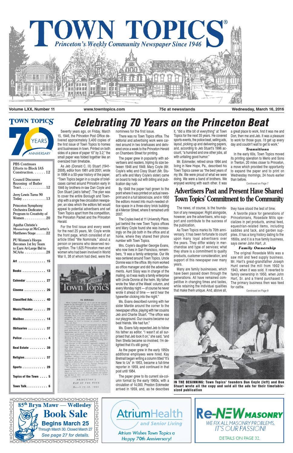Town Topics Newspaper March 16, 2016 by Witherspoon Media Group - Issuu