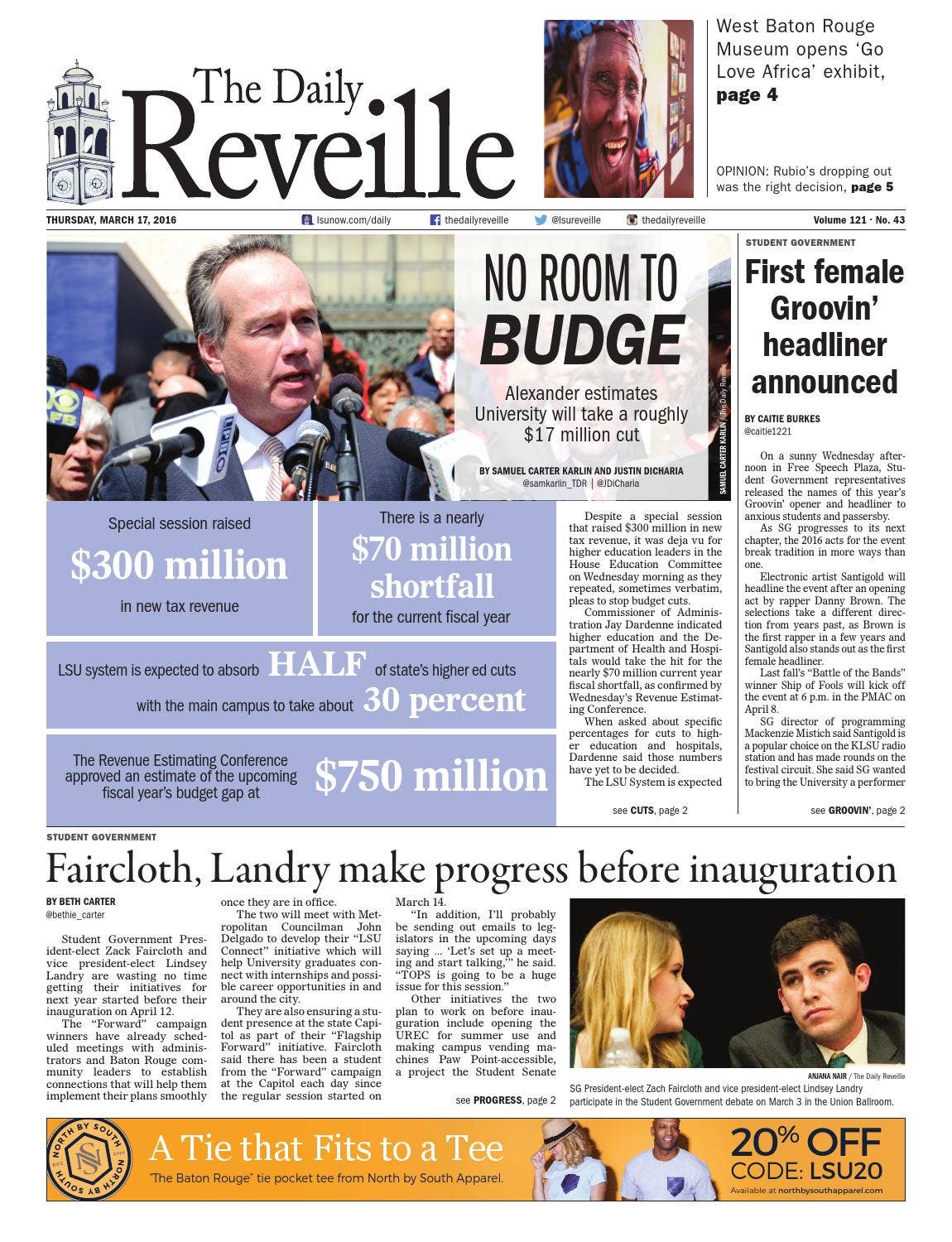 The Daily Reveille March 3-17-16 by Reveille - Issuu