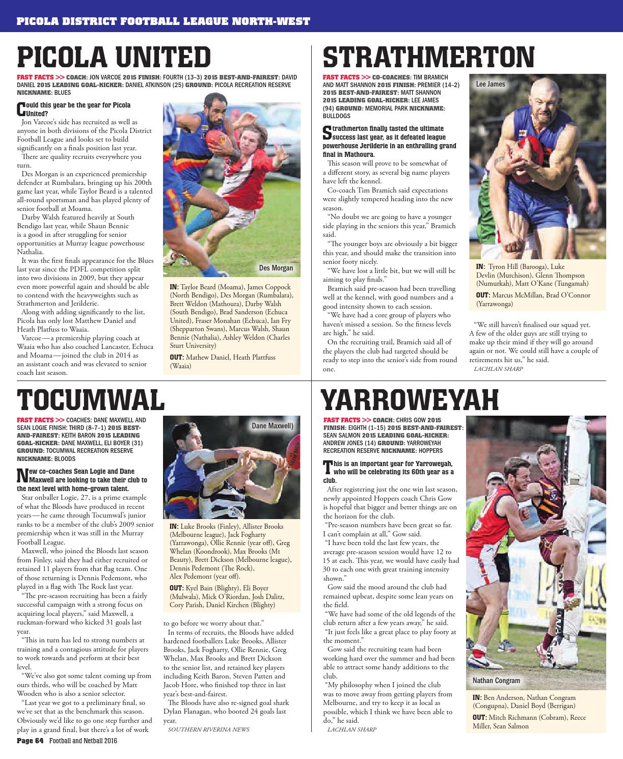 Football and netball 2016 magazine (low res) by McPherson Media Group ...