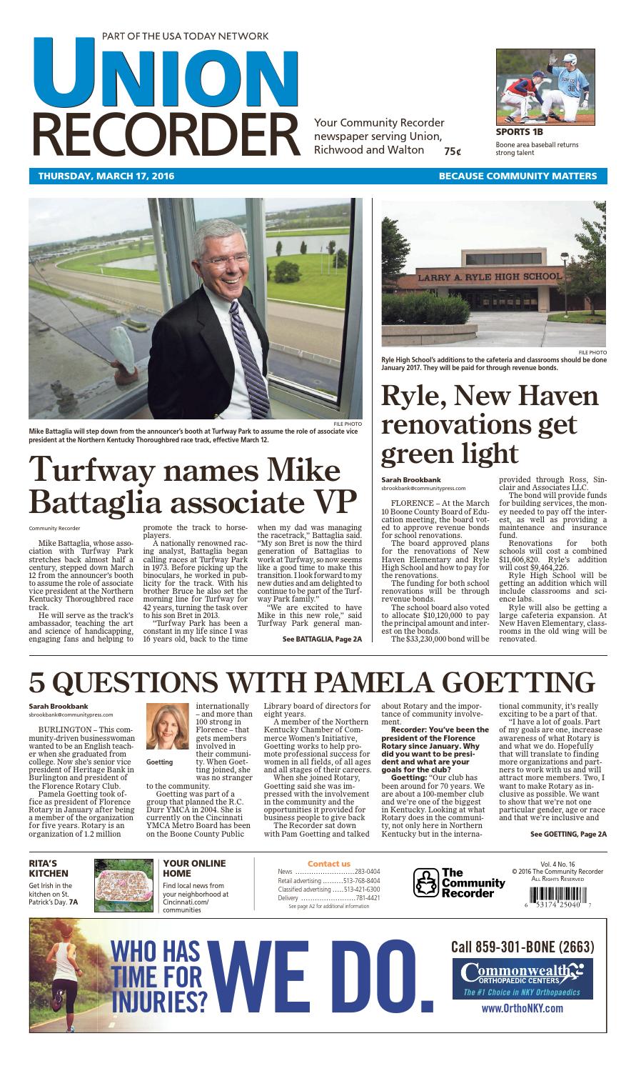 Union recorder 031716 by Enquirer Media - Issuu