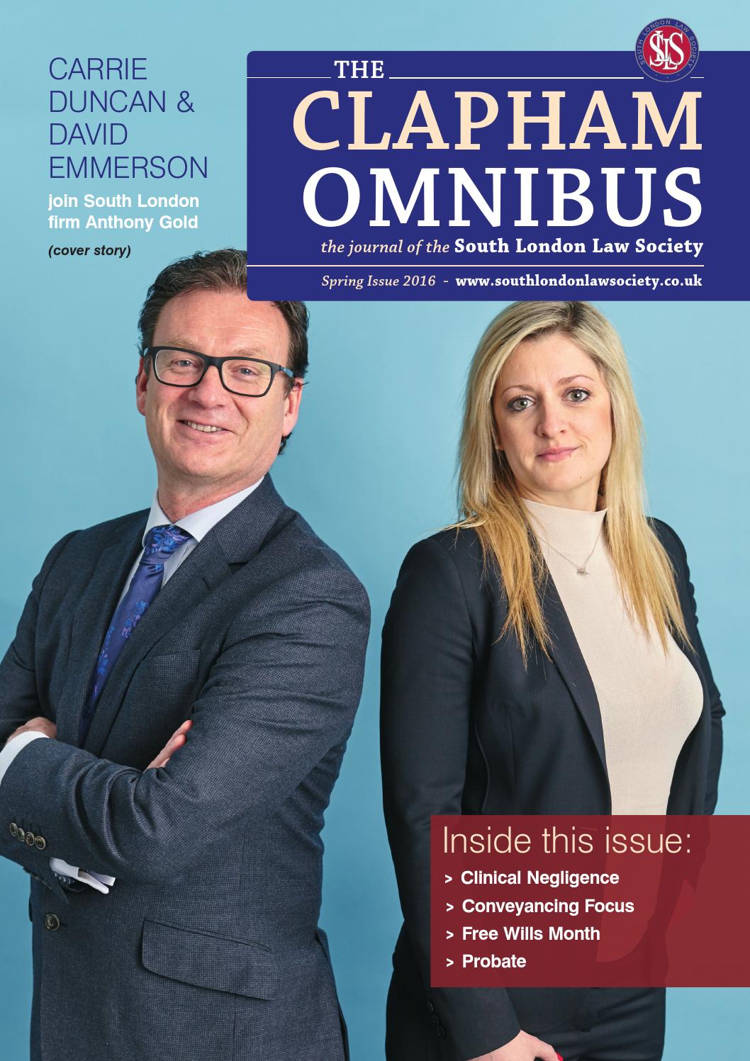 Clapham Omnibus Spring 2016 by Benham Publishing Limited - Issuu