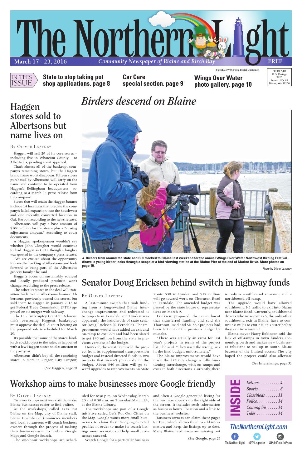 The northern light newspaper 2016 03 17 by Point Roberts Press - Issuu