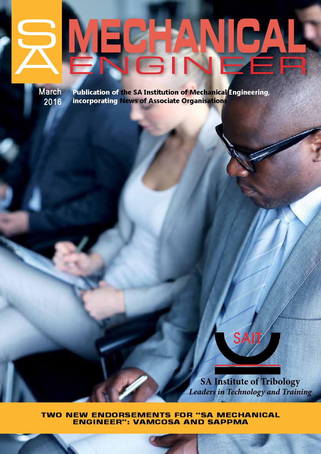 SA Mechanical Engineer March 2016 by Promech Publishing - Issuu