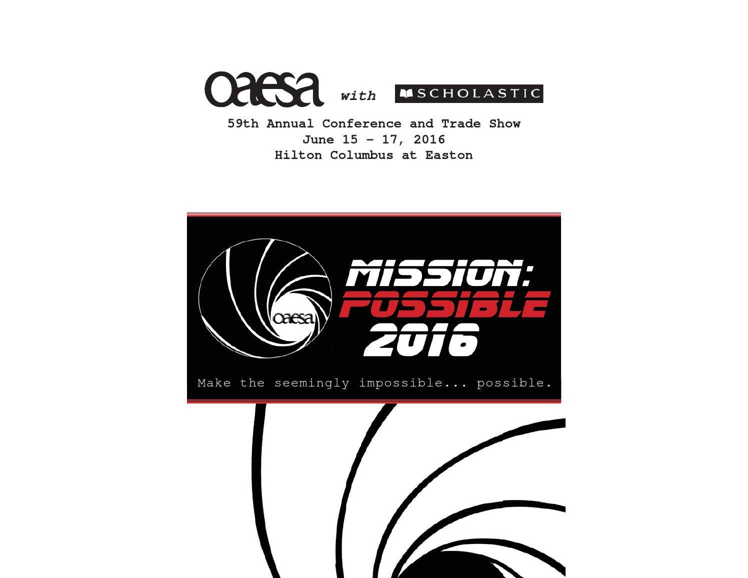 Mission: Possible Conference Brochure by OAESA - Issuu