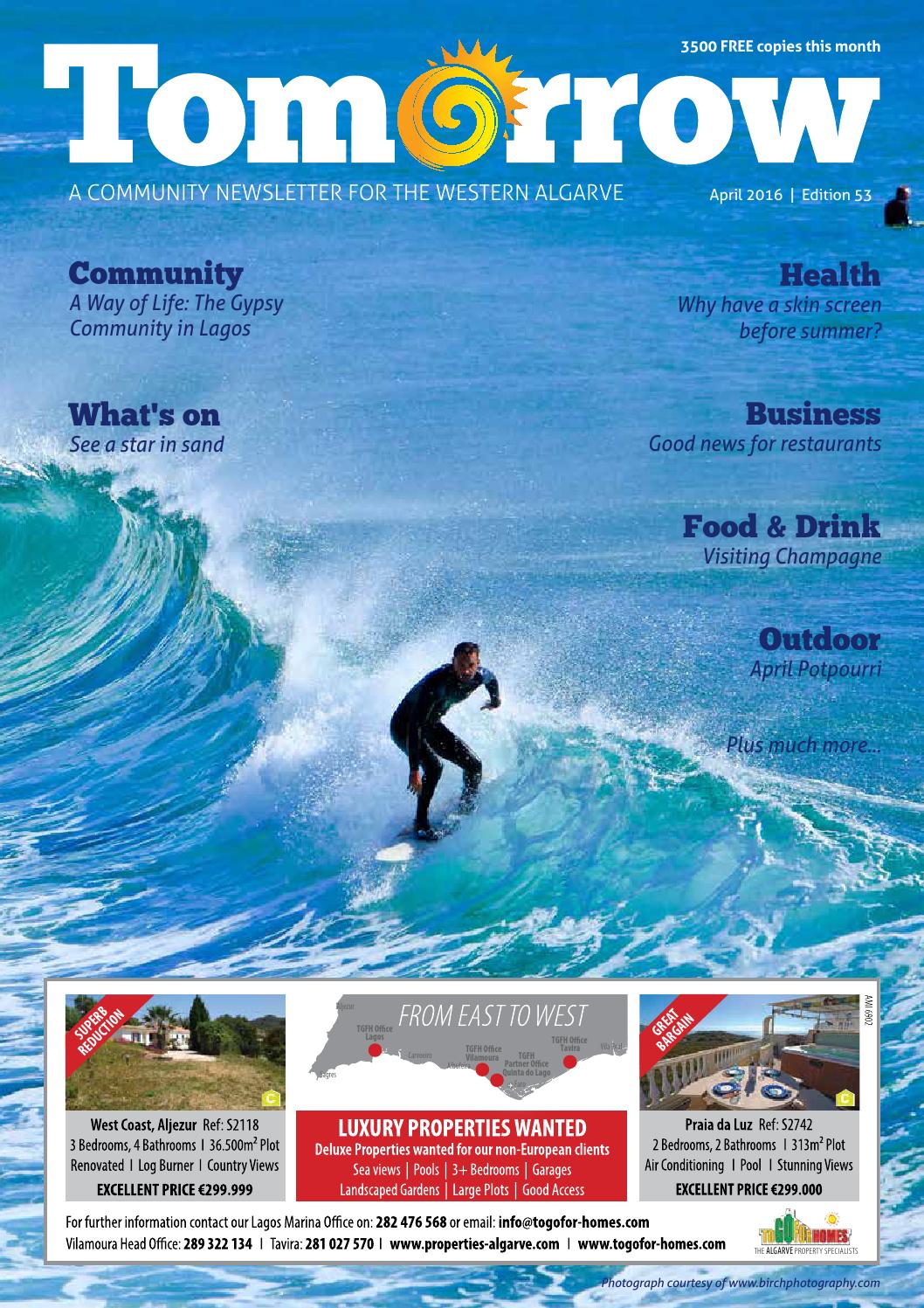 Tomorrow April 2016 Edition by Tomorrow Algarve Magazine - Issuu